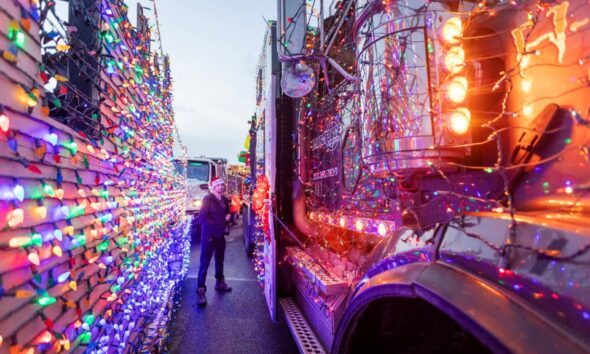 27th Annual Truck Parade Lights Up Greater Victoria Roads Today