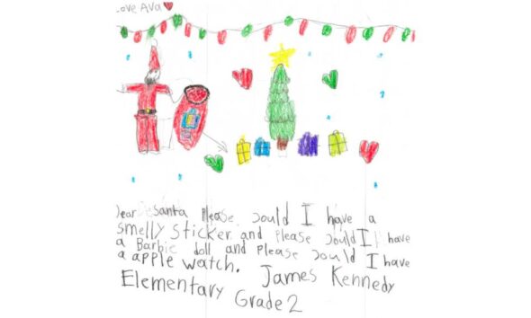 Students from James Kennedy Elementary Send Heartfelt Letters to Santa