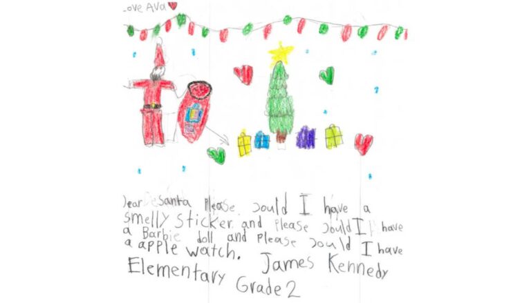Students at James Kennedy Elementary Send Urgent Letters to Santa