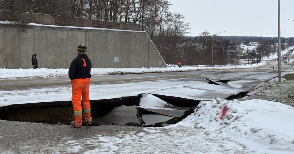 Urgent Closure: Highbury Avenue Collapses After Water Main Break